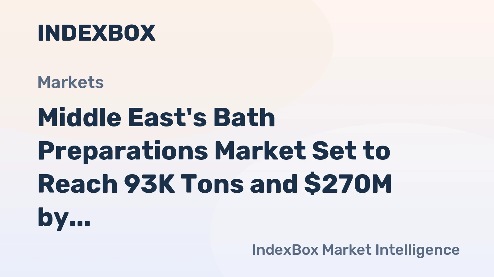 Middle East's Bath Preparations Market Set to Reach 93K Tons and $270M by 2035