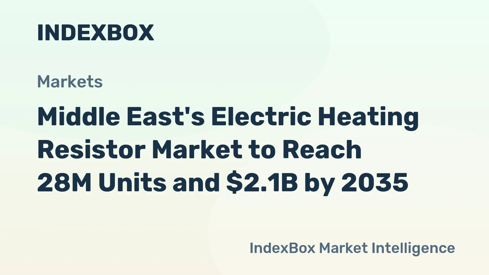 Middle East's Electric Heating Resistor Market to Reach 28M Units and $2.1B by 2035