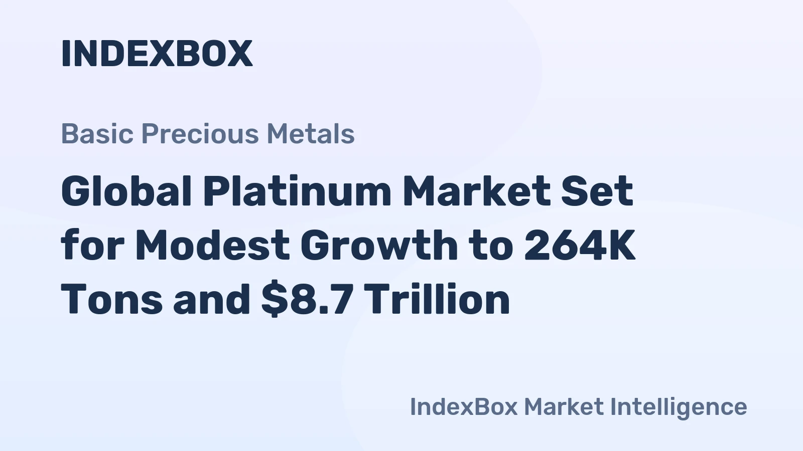 Global Platinum Market Set for Modest Growth to 264K Tons and $8.7 Trillion