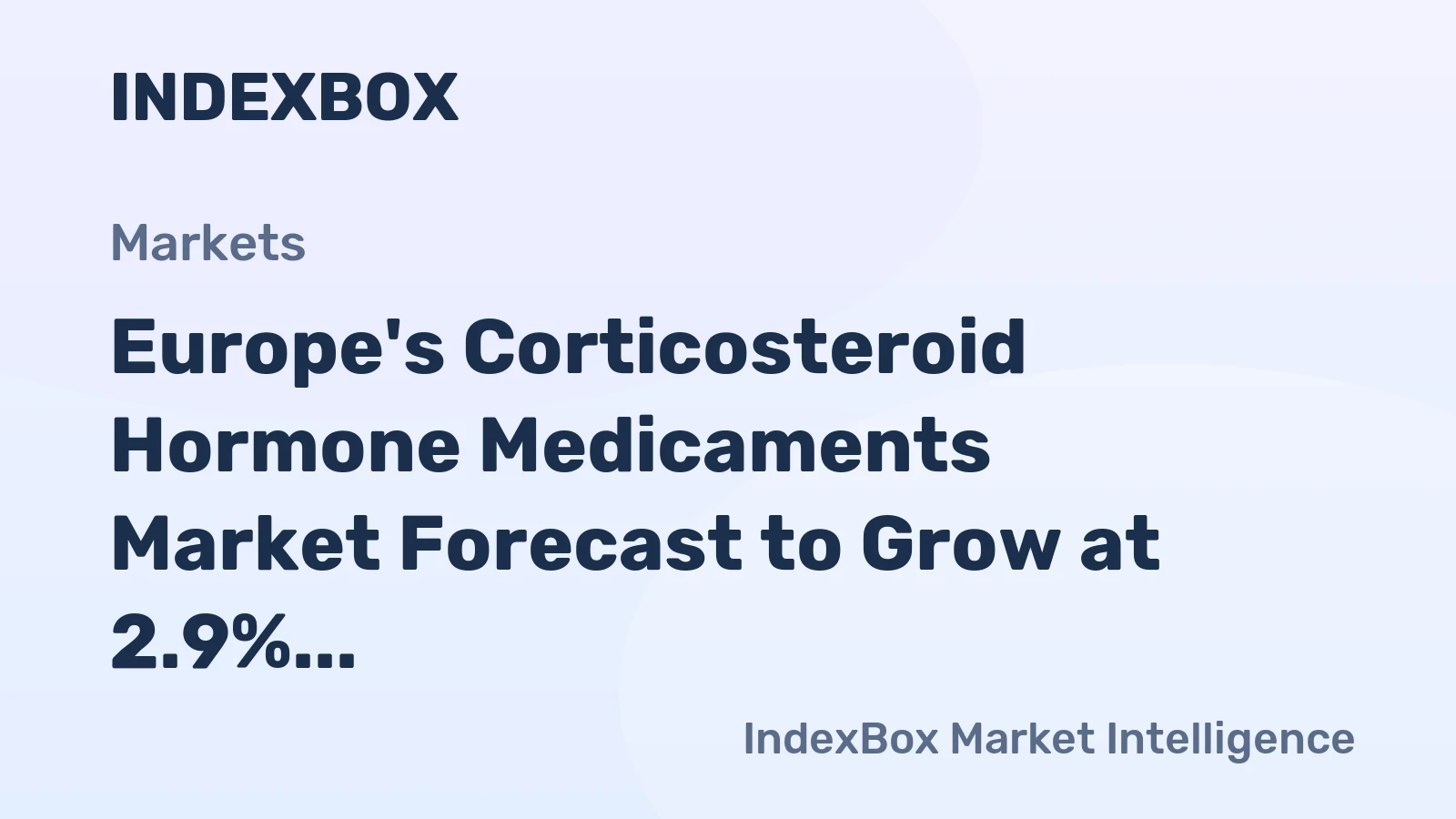 Europe's Corticosteroid Hormone Medicaments Market Forecast to Grow at 2.9% CAGR Through 2035