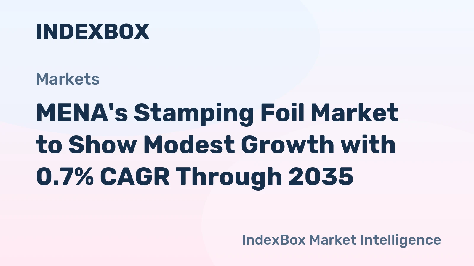 MENA's Stamping Foil Market to Show Modest Growth with 0.7% CAGR Through 2035