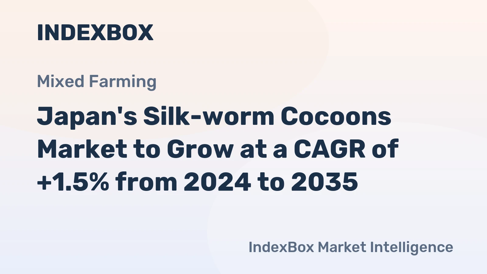 Japan's Silk-worm Cocoons Market to Grow at a CAGR of +1.5% from 2024 to 2035
