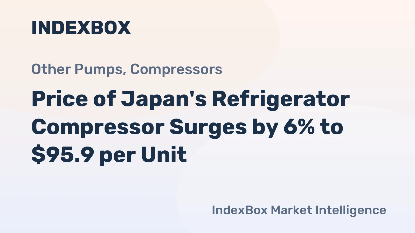 Price of Japan's Refrigerator Compressor Surges by 6% to $95.9 per Unit