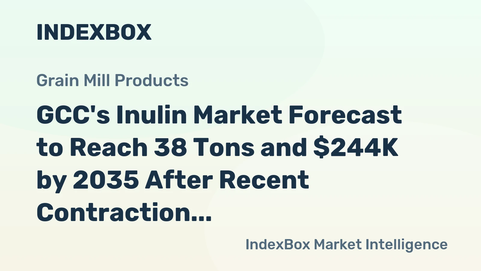 GCC's Inulin Market Forecast to Reach 38 Tons and $244K by 2035 After Recent Contraction
