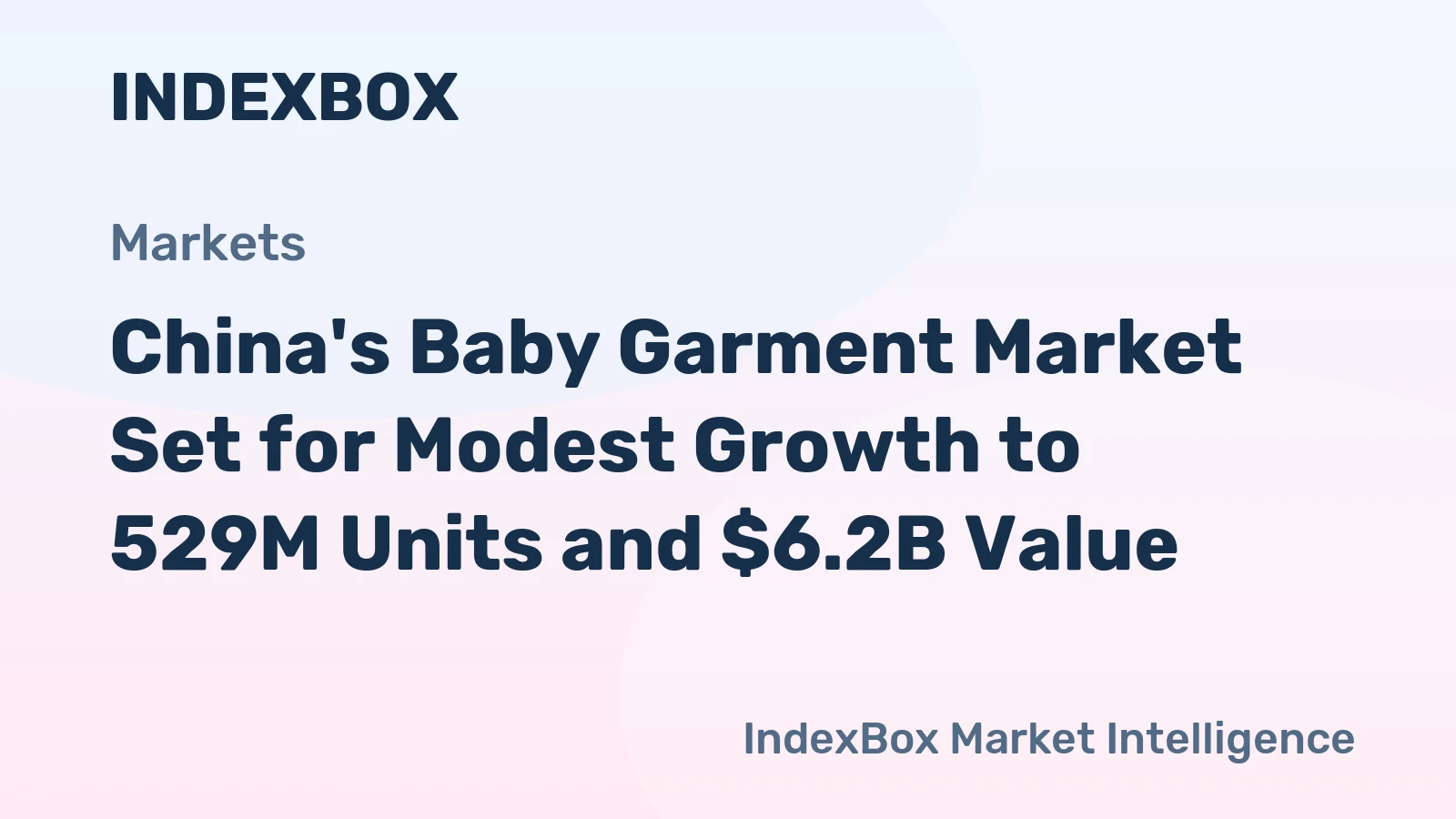 China's Baby Garment Market Set for Modest Growth to 529M Units and $6.2B Value
