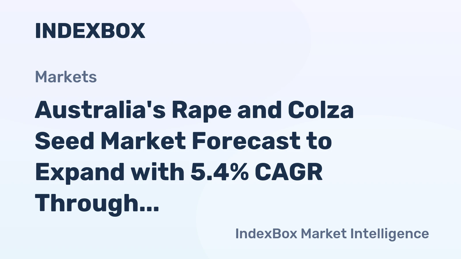 Australia's Rape and Colza Seed Market Forecast to Expand with 5.4% CAGR Through 2035