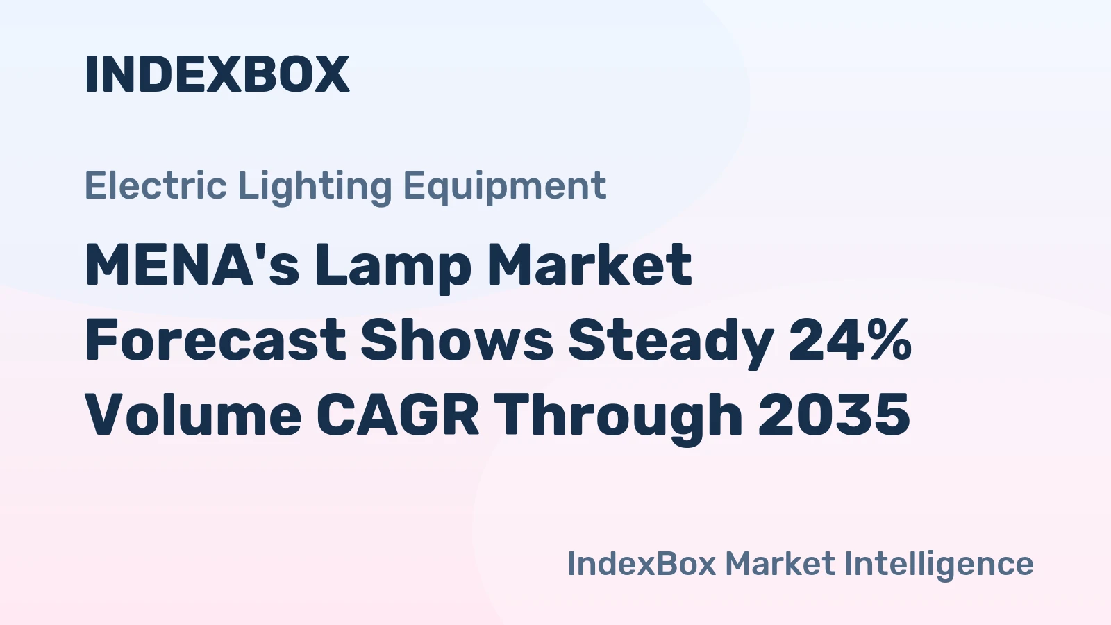 MENA's Lamp Market Forecast Shows Steady 24% Volume CAGR Through 2035