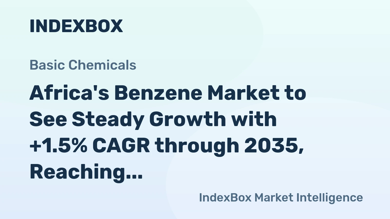 Africa's Benzene Market to See Steady Growth with +1.5% CAGR through 2035, Reaching 6.9M Tons