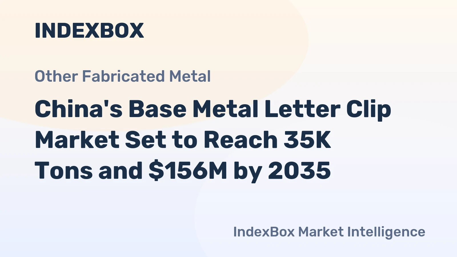China's Base Metal Letter Clip Market Set to Reach 35K Tons and $156M by 2035