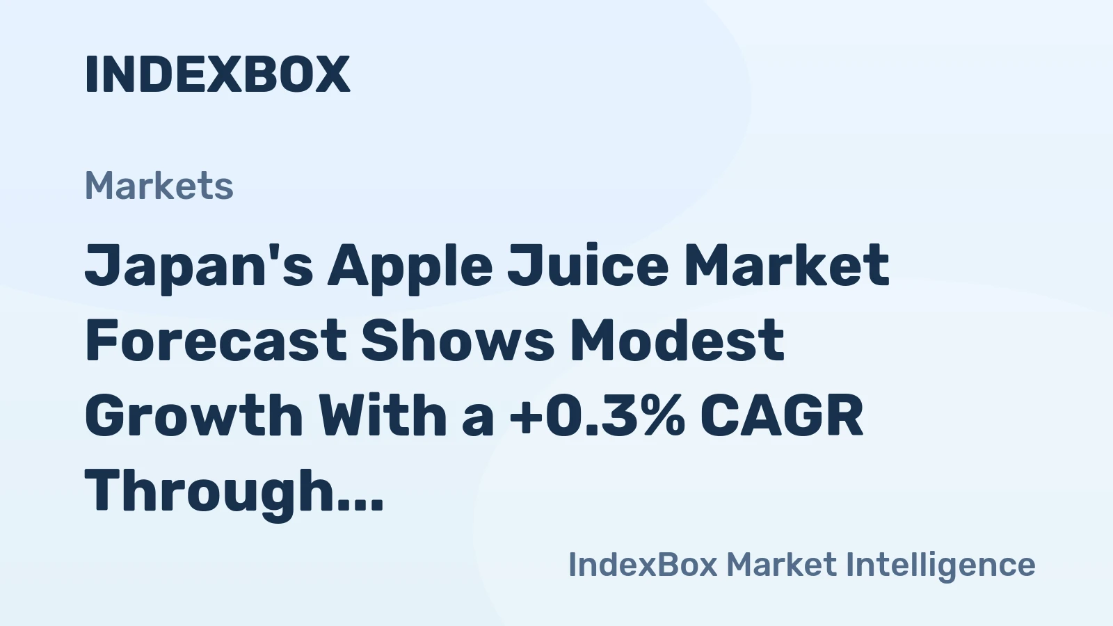 Japan's Apple Juice Market Forecast Shows Modest Growth With a +0.3% CAGR Through 2035