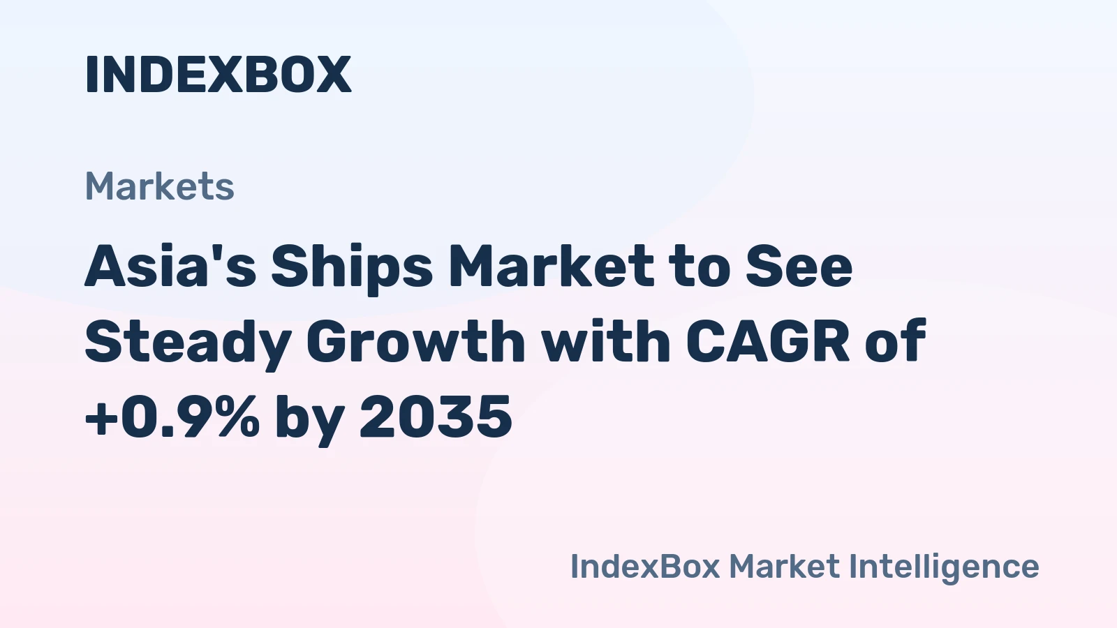 Asia's Ships Market to See Steady Growth with CAGR of +0.9% by 2035