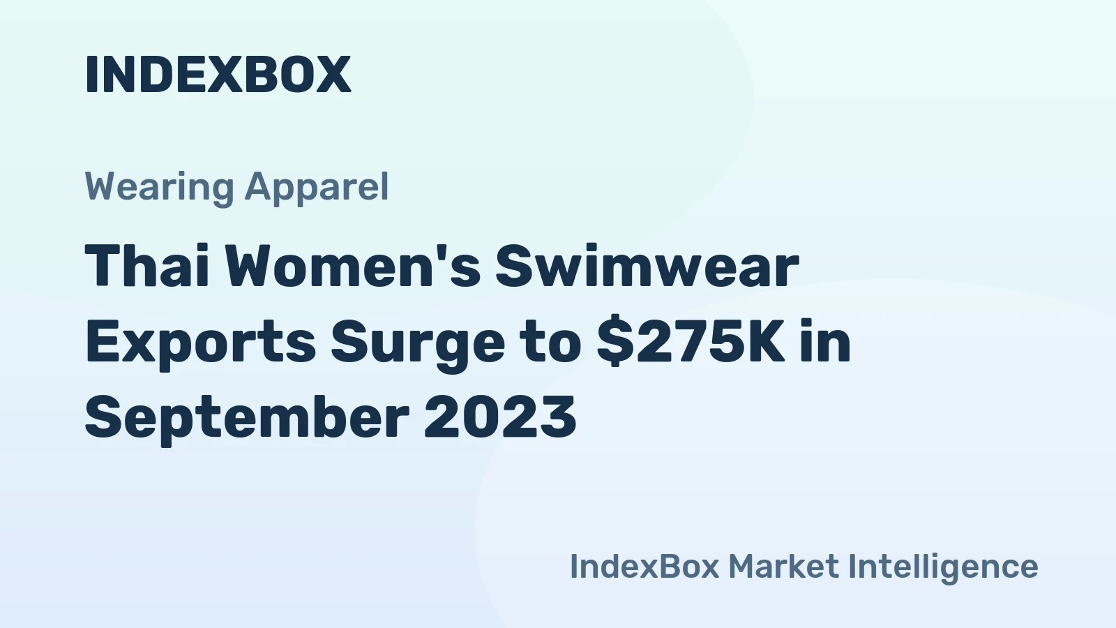 Thai Women's Swimwear Exports Surge to $275K in September 2023