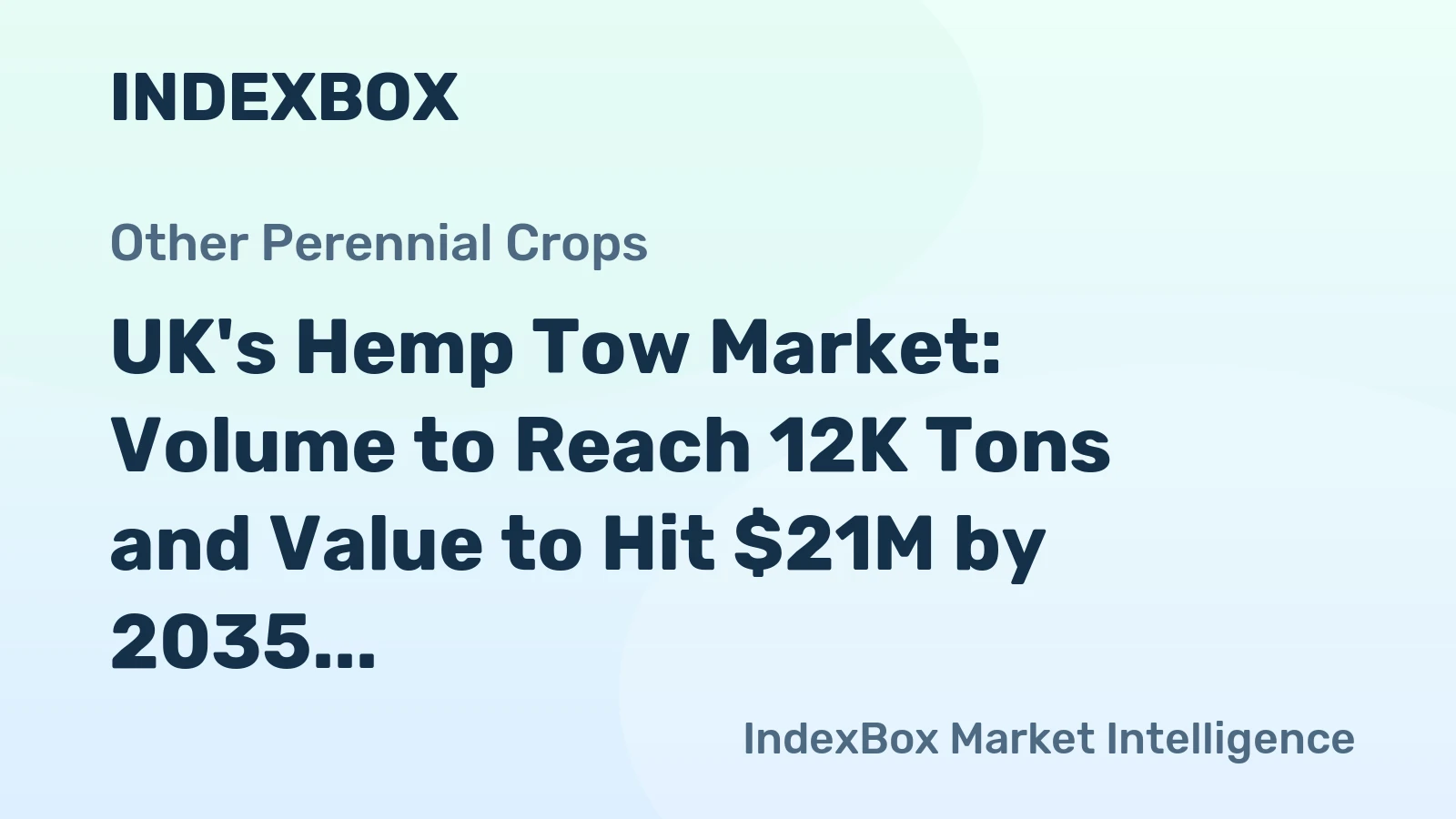 UK's Hemp Tow Market: Volume to Reach 12K Tons and Value to Hit $21M by 2035