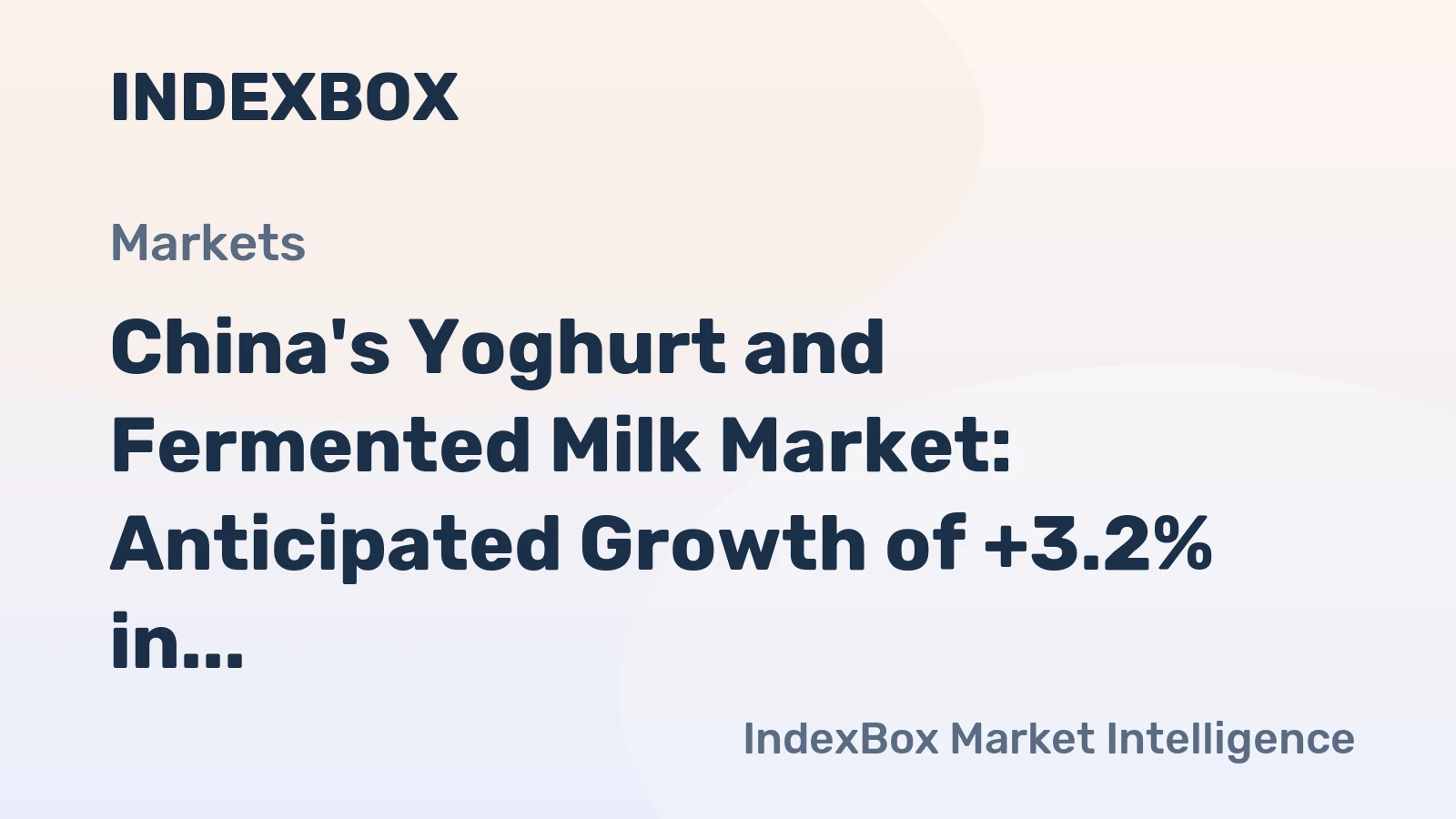 China's Yoghurt and Fermented Milk Market: Anticipated Growth of +3.2% in Volume to 42K tons and +4.0% in Value to $112M by 2035