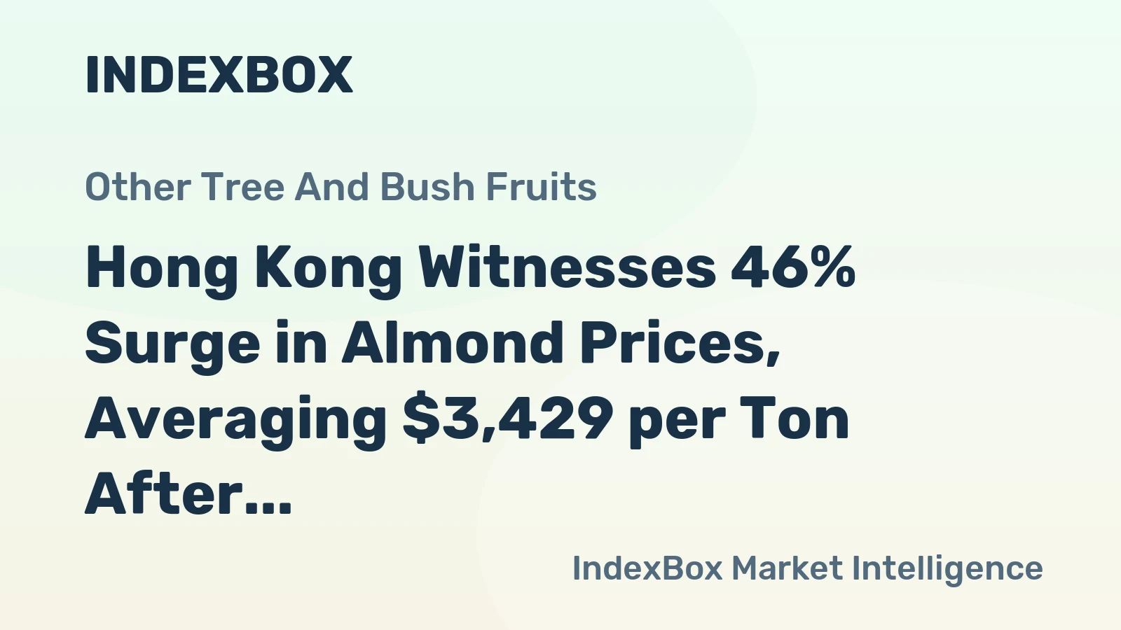 Hong Kong Witnesses 46% Surge in Almond Prices, Averaging $3,429 per Ton After Consecutive Monthly Rise