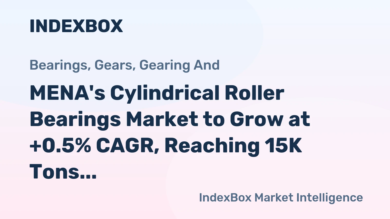 MENA's Cylindrical Roller Bearings Market to Grow at +0.5% CAGR, Reaching 15K Tons by 2035