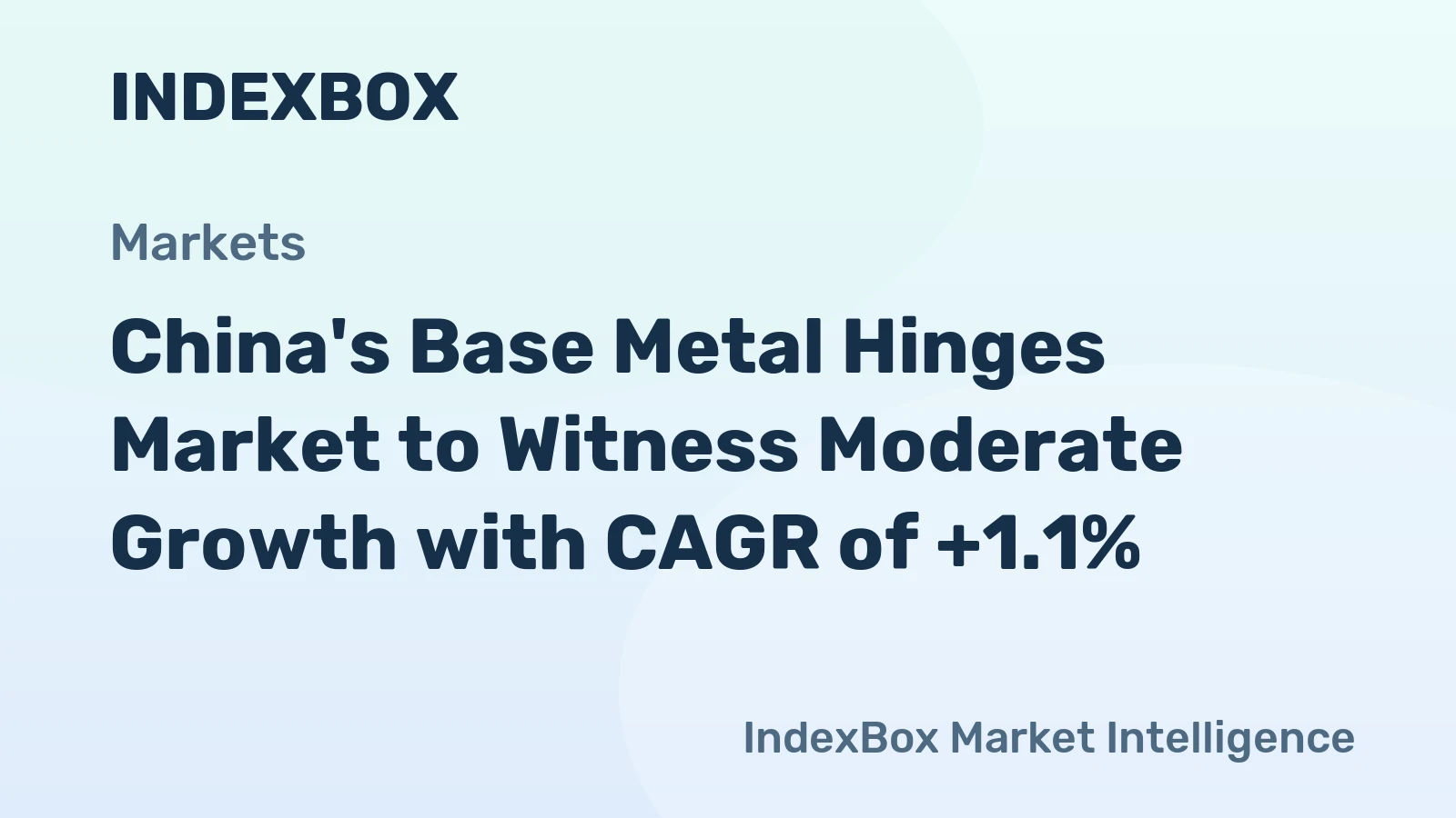 China's Base Metal Hinges Market to Witness Moderate Growth with CAGR of +1.1%