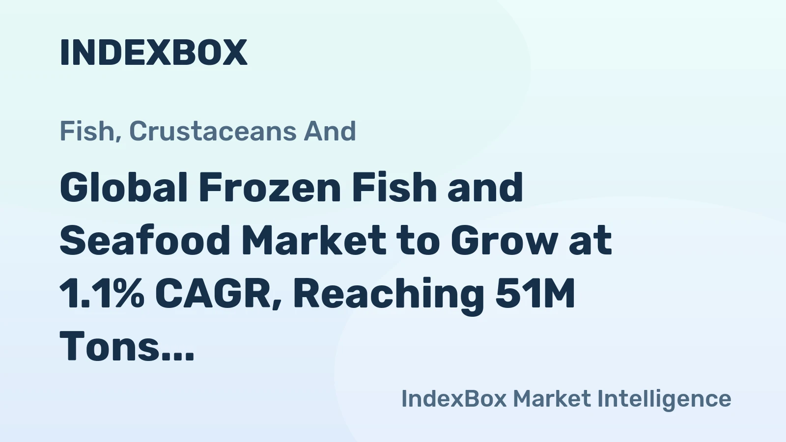 Global Frozen Fish and Seafood Market to Grow at 1.1% CAGR, Reaching 51M Tons by 2035