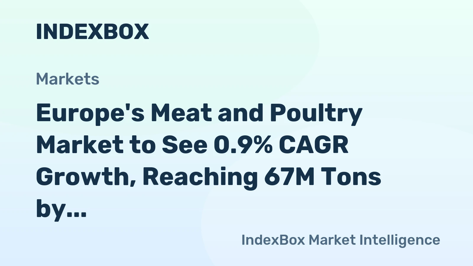 Europe's Meat and Poultry Market to See 0.9% CAGR Growth, Reaching 67M Tons by 2035