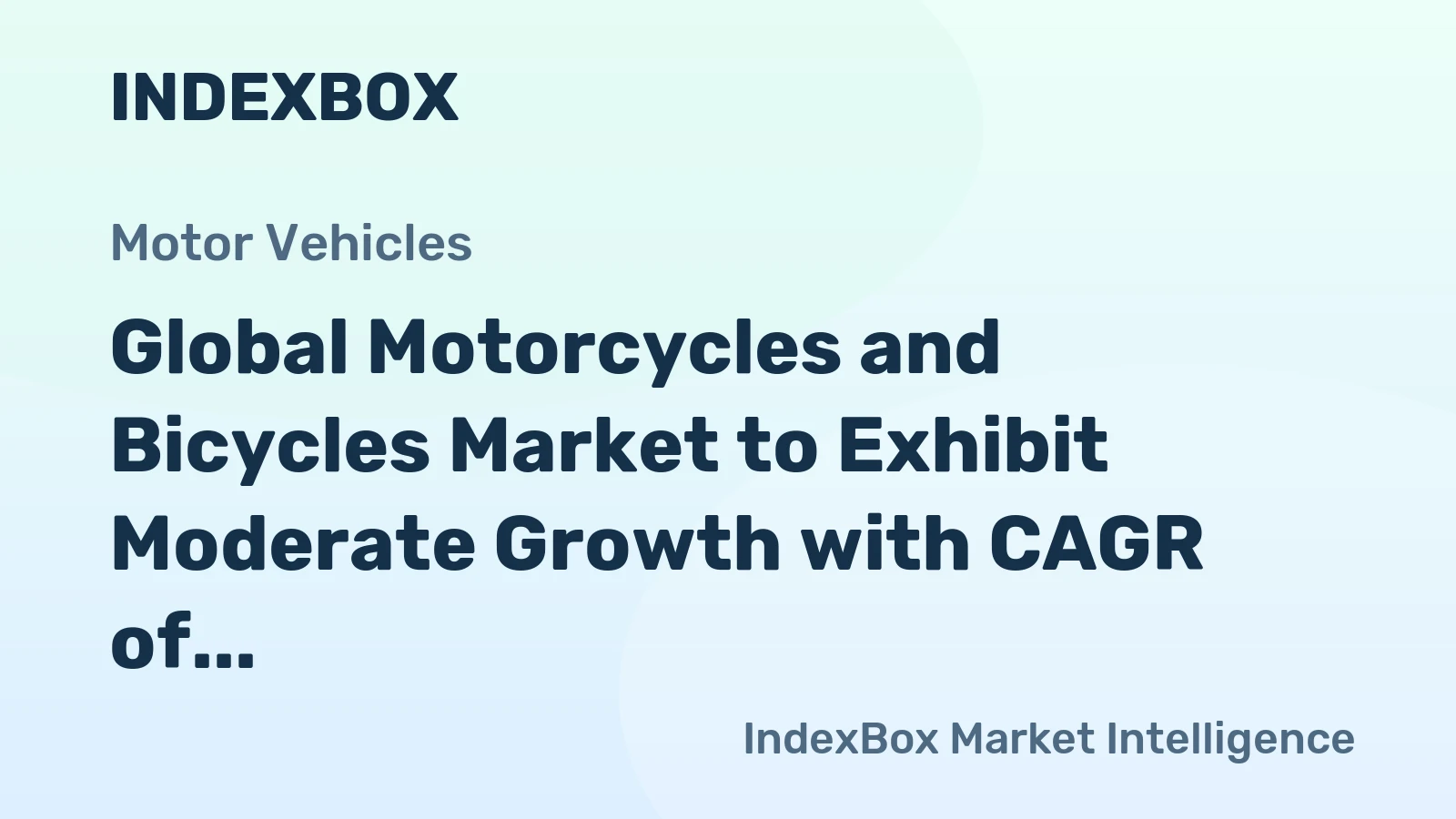 Global Motorcycles and Bicycles Market to Exhibit Moderate Growth with CAGR of +1.6% from 2024-2035