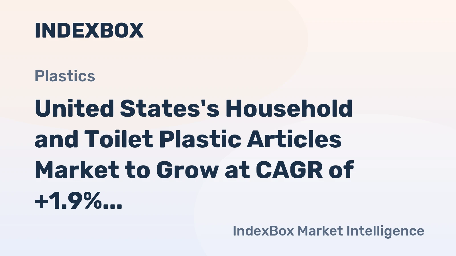 United States's Household and Toilet Plastic Articles Market to Grow at CAGR of +1.9% from 2024-2035, Reaching 3.9M Tons