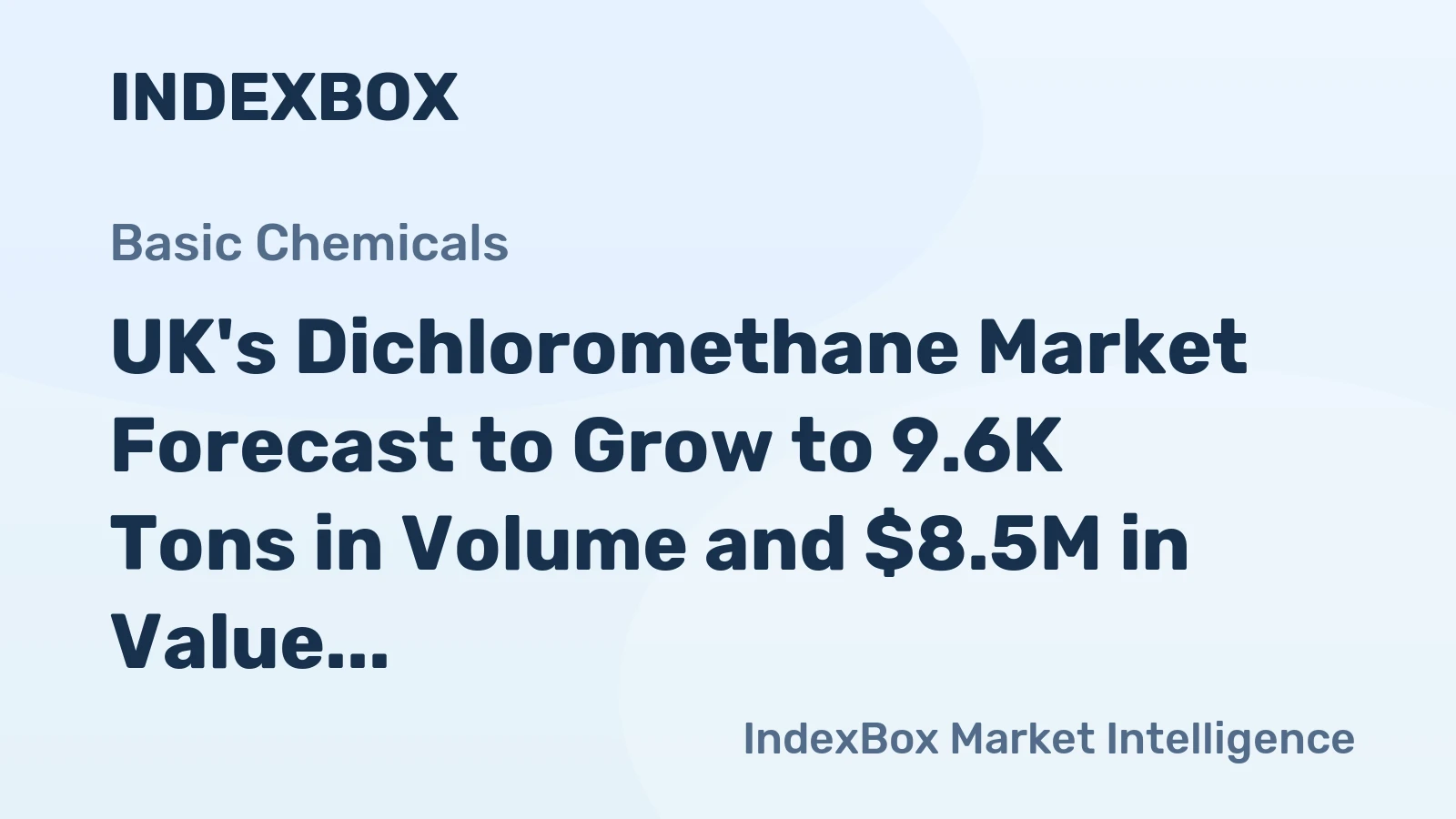 UK's Dichloromethane Market Forecast to Grow to 9.6K Tons in Volume and $8.5M in Value
