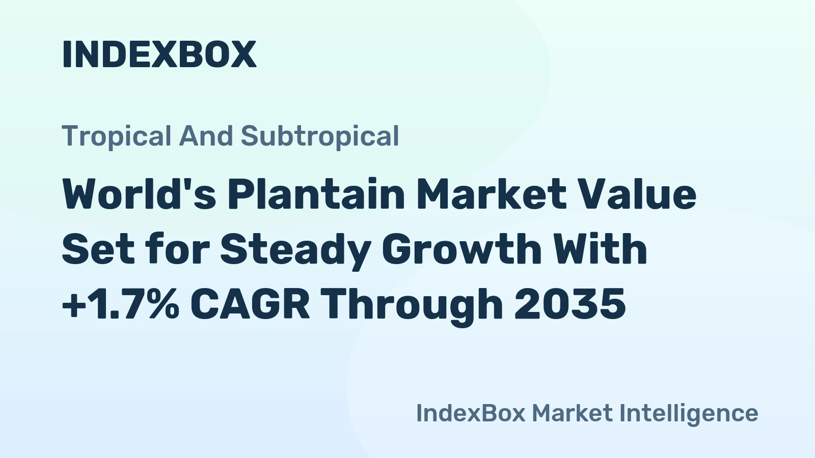 World's Plantain Market Value Set for Steady Growth With +1.7% CAGR Through 2035