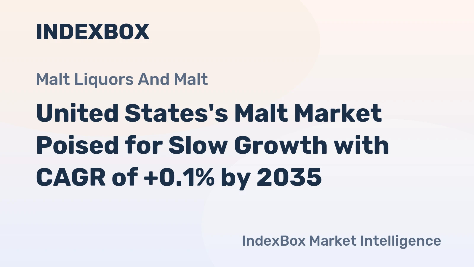 United States's Malt Market Poised for Slow Growth with CAGR of +0.1% by 2035