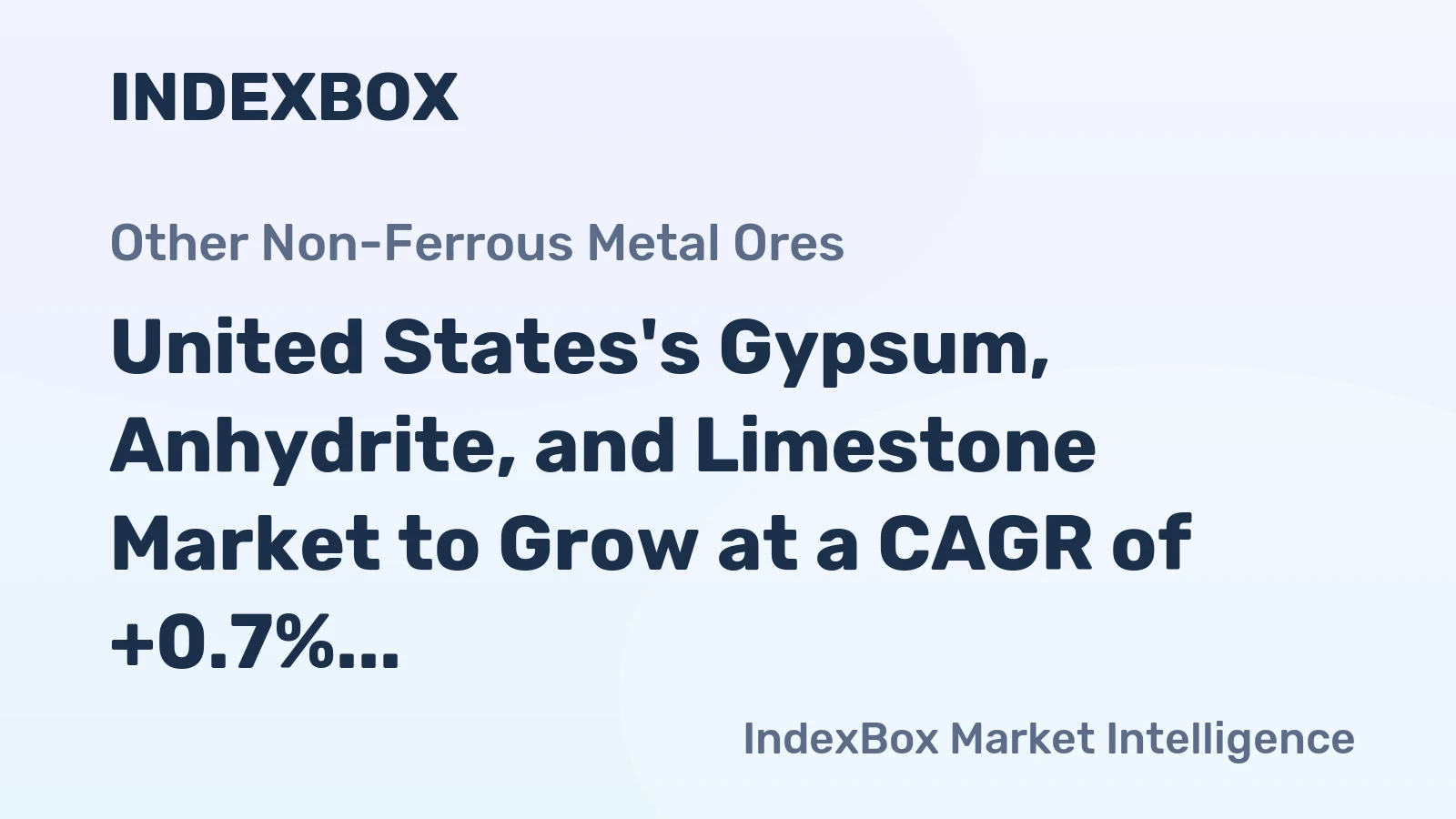 United States's Gypsum, Anhydrite, and Limestone Market to Grow at a CAGR of +0.7% from 2024 to 2035, Reaching 9M Tons