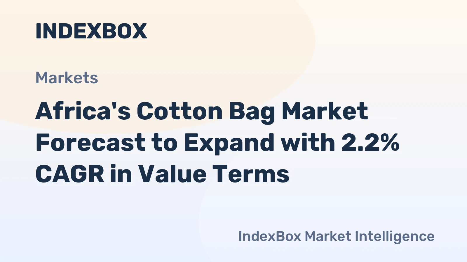 Africa's Cotton Bag Market Forecast to Expand with 2.2% CAGR in Value Terms
