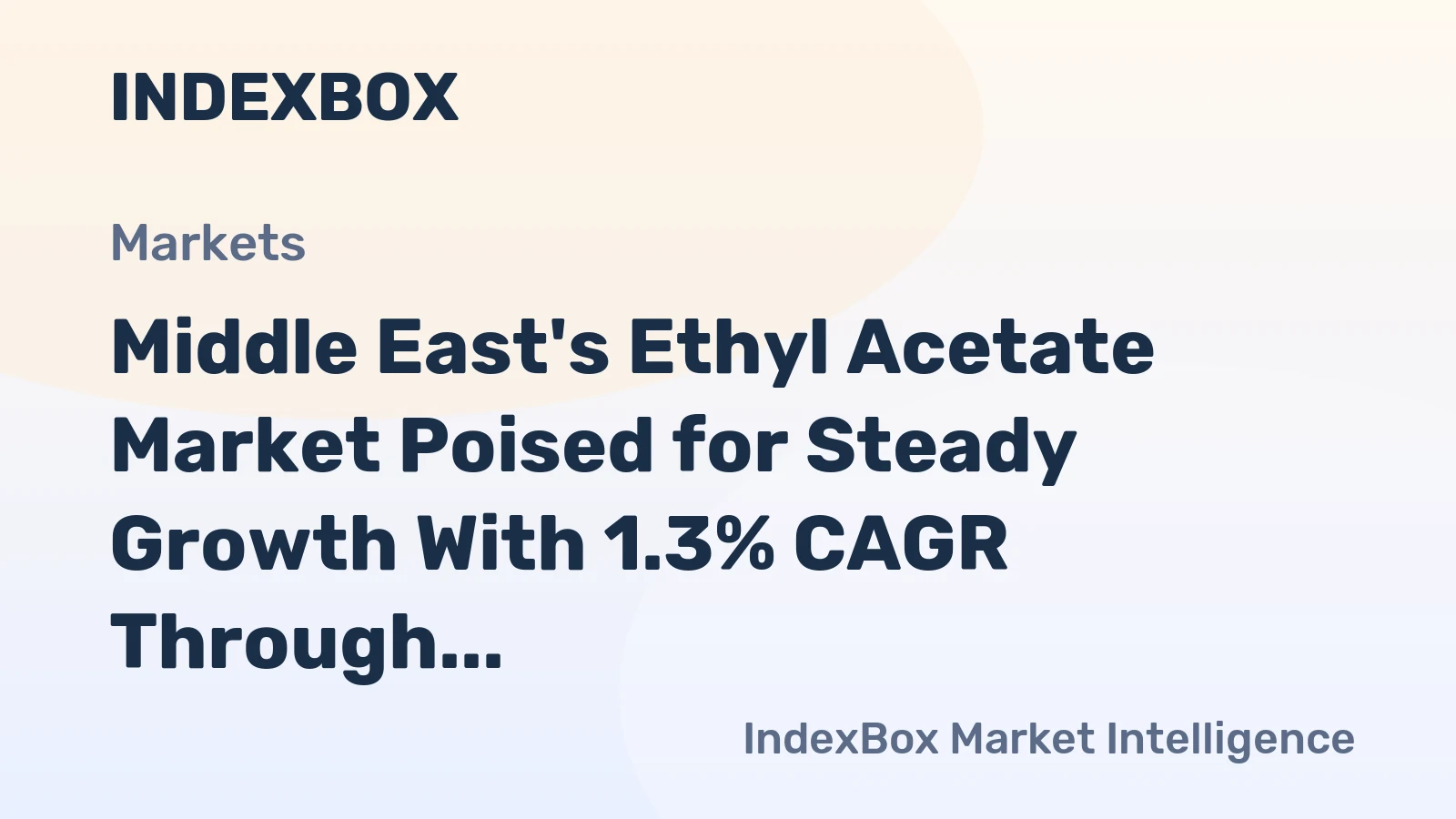 Middle East's Ethyl Acetate Market Poised for Steady Growth With 1.3% CAGR Through 2035