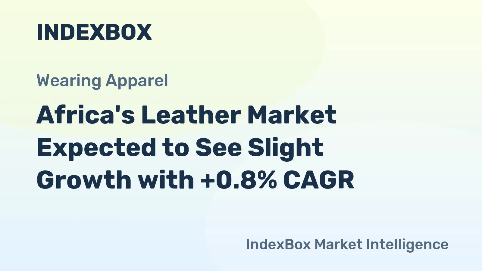 Africa's Leather Market Expected to See Slight Growth with +0.8% CAGR