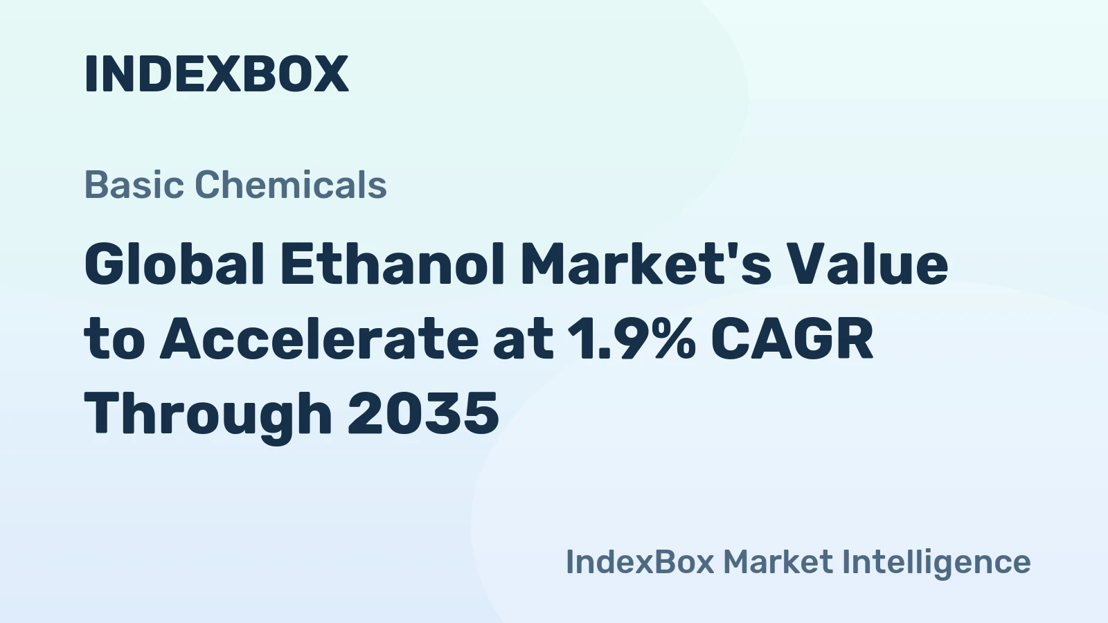 Global Ethanol Market's Value to Accelerate at 1.9% CAGR Through 2035