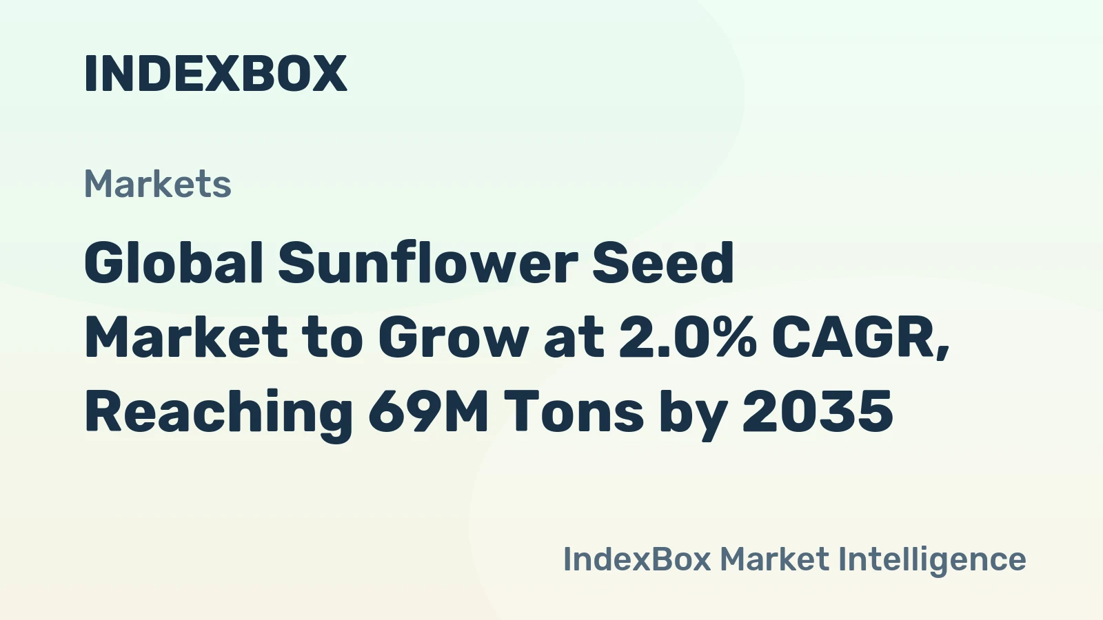 Global Sunflower Seed Market to Grow at 2.0% CAGR, Reaching 69M Tons by 2035