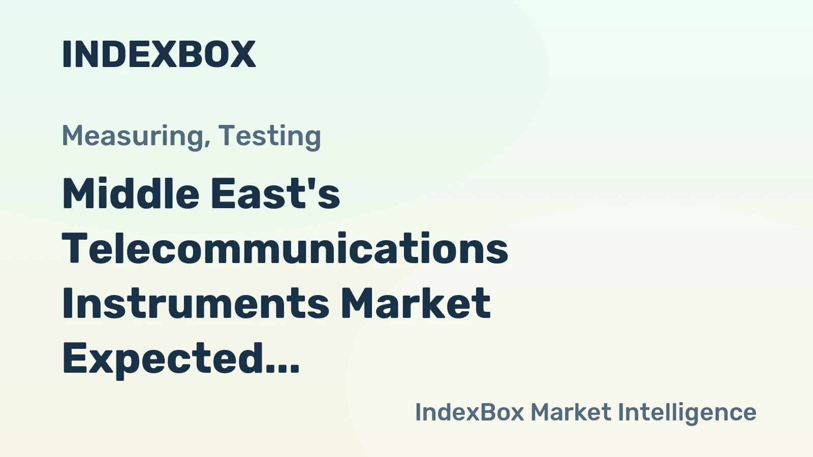 Middle East's Telecommunications Instruments Market Expected to Grow at CAGR of +0.9% by 2035