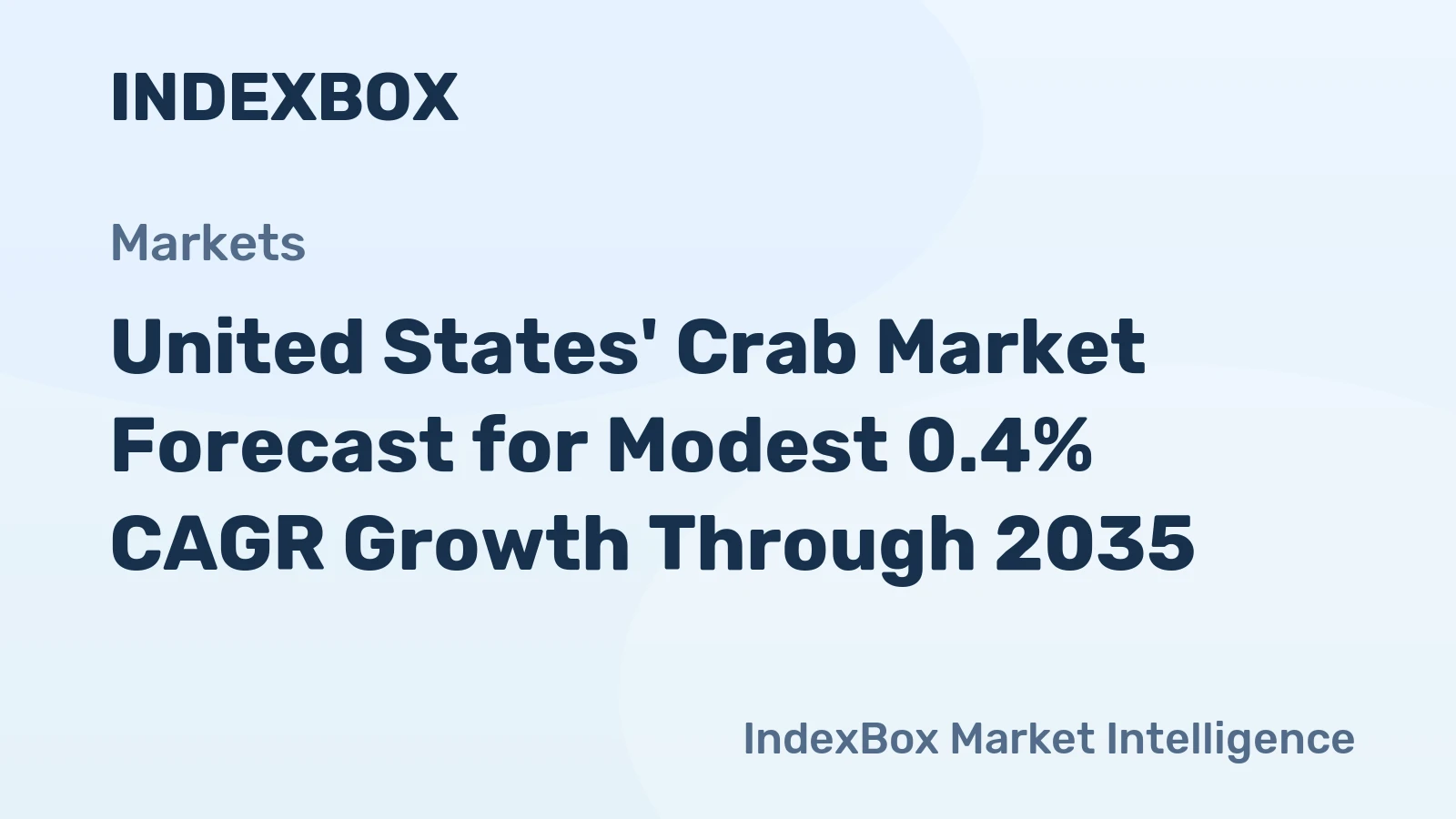 United States' Crab Market Forecast for Modest 0.4% CAGR Growth Through 2035