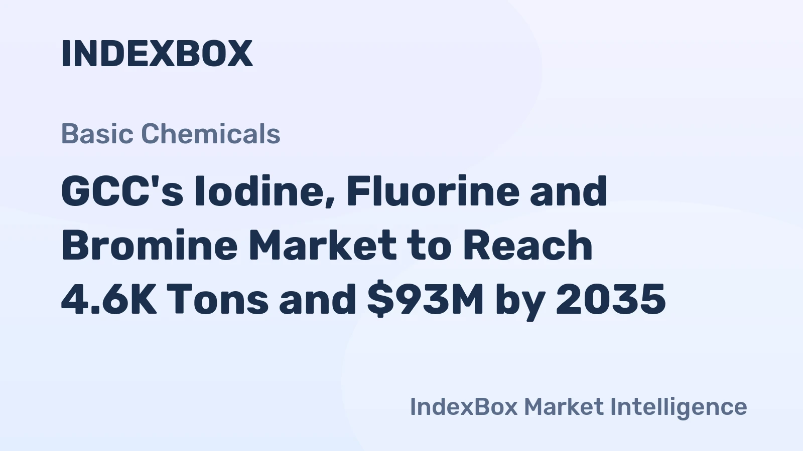 GCC's Iodine, Fluorine and Bromine Market to Reach 4.6K Tons and $93M by 2035