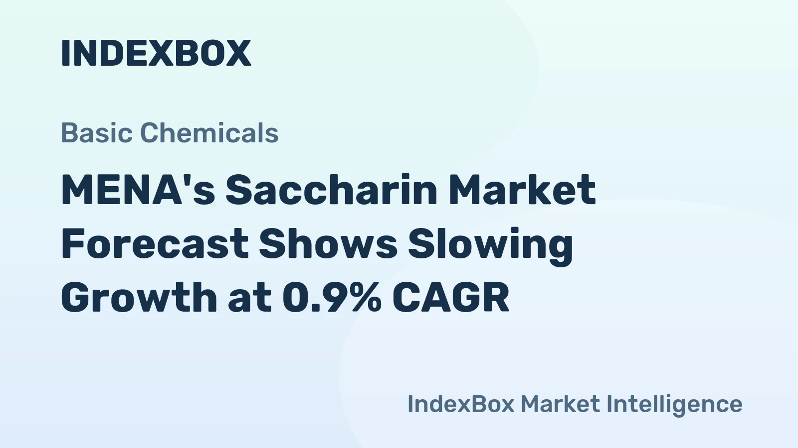 MENA's Saccharin Market Forecast Shows Slowing Growth at 0.9% CAGR