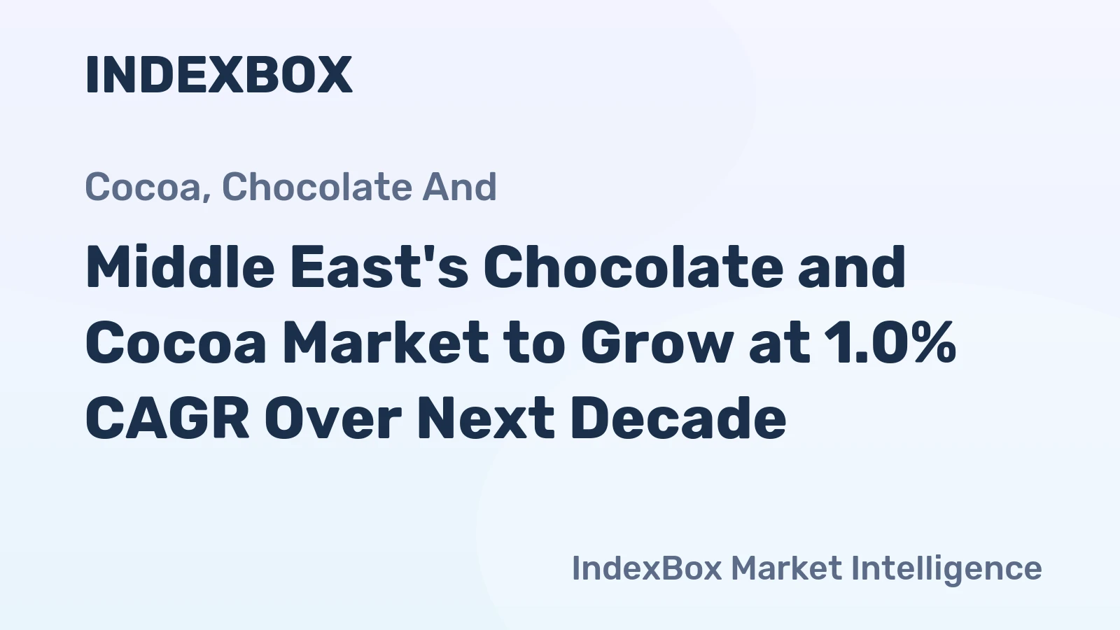 Middle East's Chocolate and Cocoa Market to Grow at 1.0% CAGR Over Next Decade