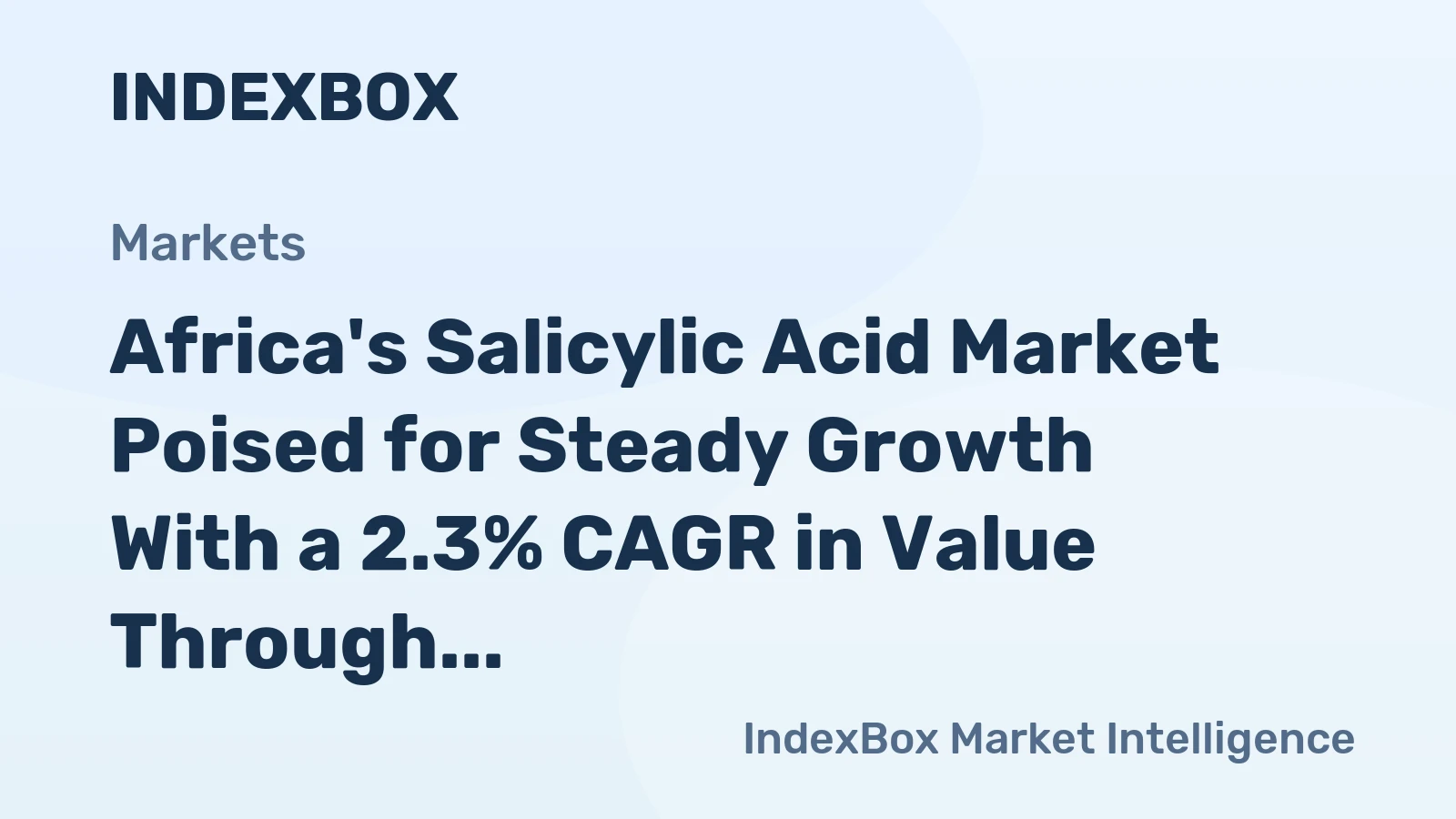 Africa's Salicylic Acid Market Poised for Steady Growth With a 2.3% CAGR in Value Through 2035