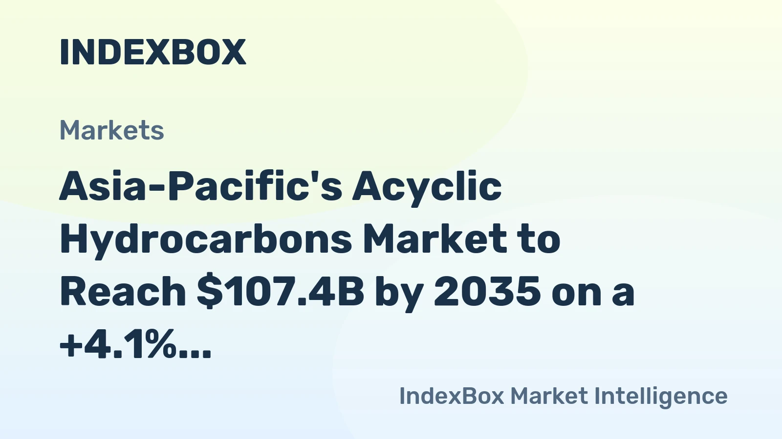 Asia-Pacific's Acyclic Hydrocarbons Market to Reach $107.4B by 2035 on a +4.1% CAGR Value Growth