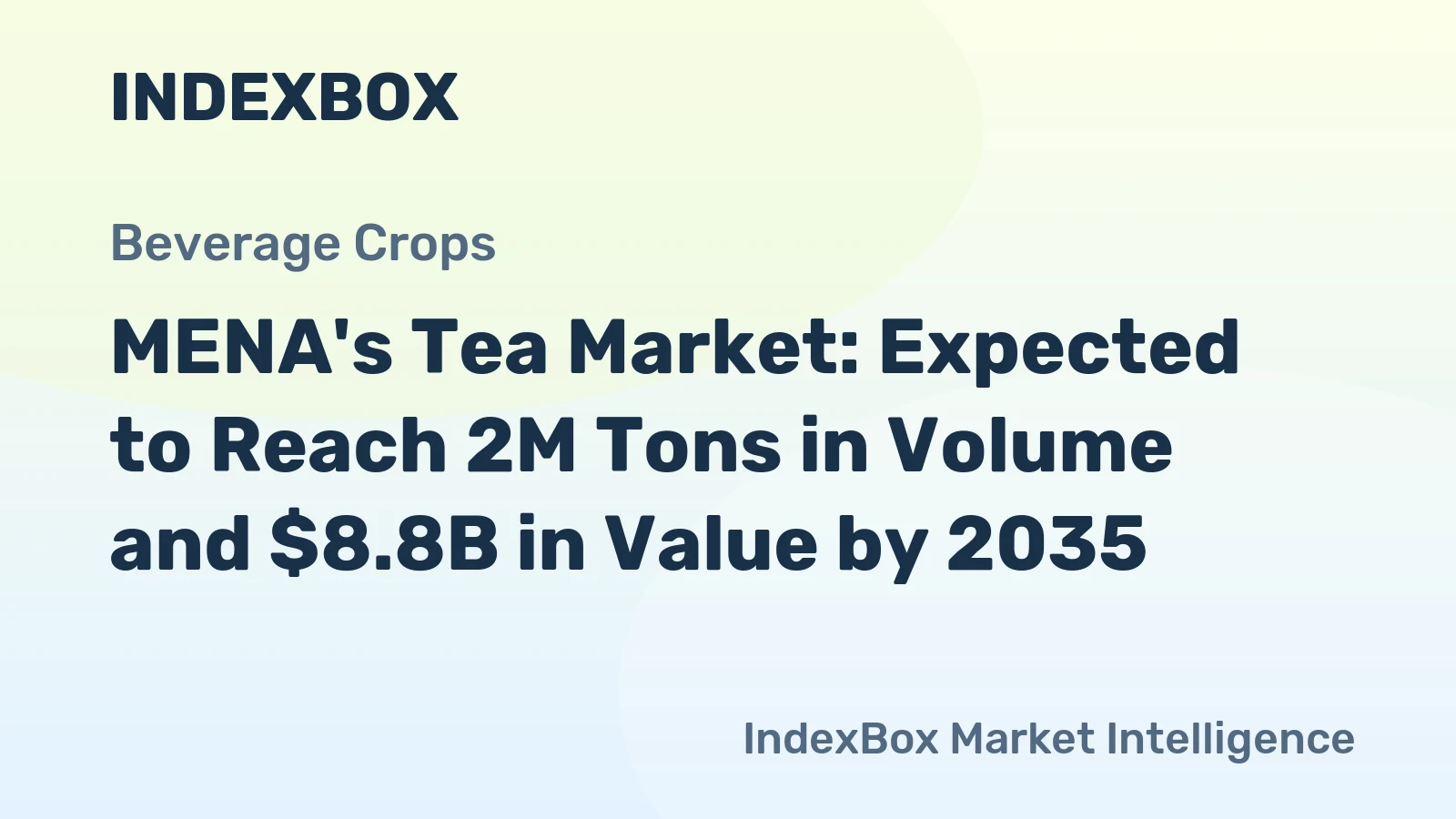 MENA's Tea Market: Expected to Reach 2M Tons in Volume and $8.8B in Value by 2035