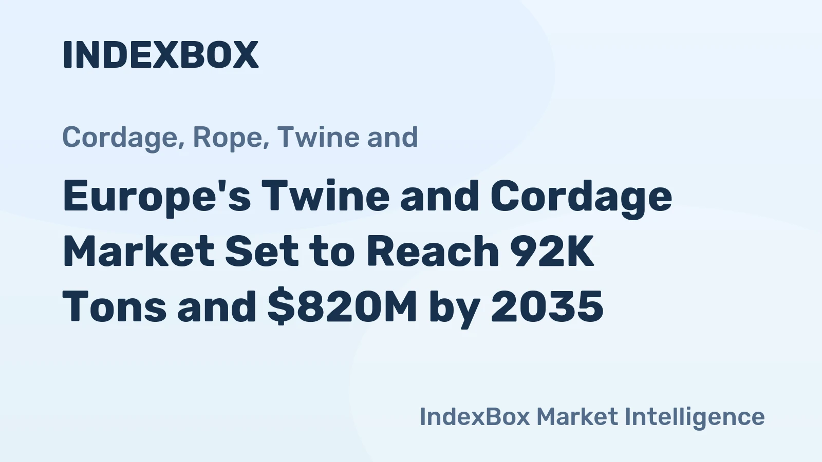 Europe's Twine and Cordage Market Set to Reach 92K Tons and $820M by 2035
