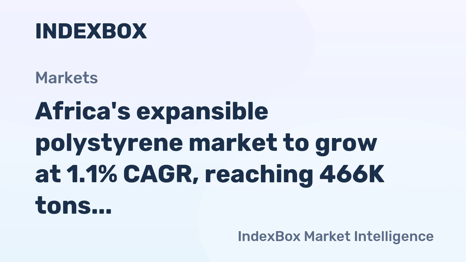 Africa's expansible polystyrene market to grow at 1.1% CAGR, reaching 466K tons by 2035, driven by steady demand.