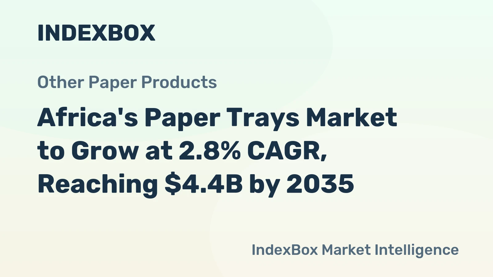Africa's Paper Trays Market to Grow at 2.8% CAGR, Reaching $4.4B by 2035