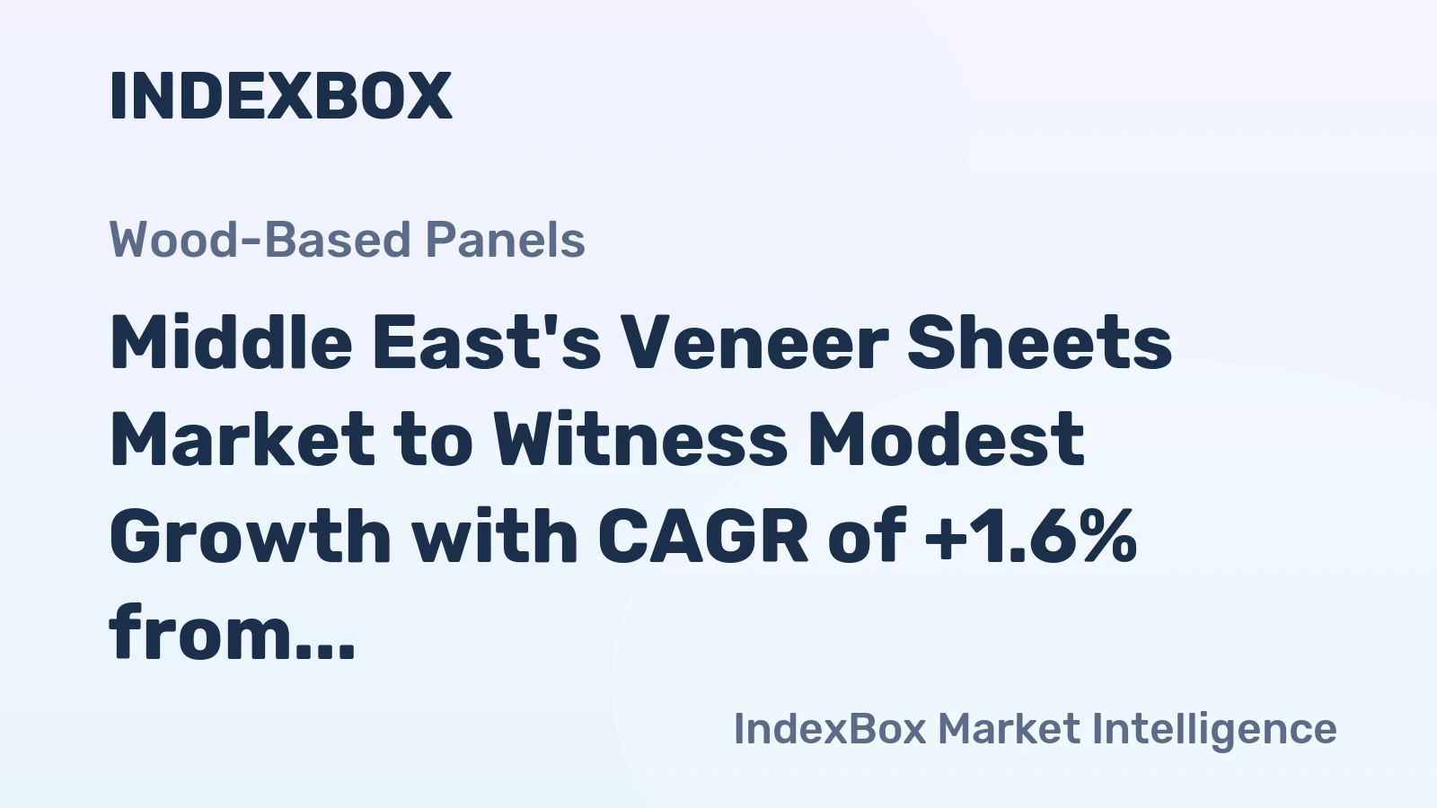 Middle East's Veneer Sheets Market to Witness Modest Growth with CAGR of +1.6% from 2024-2035