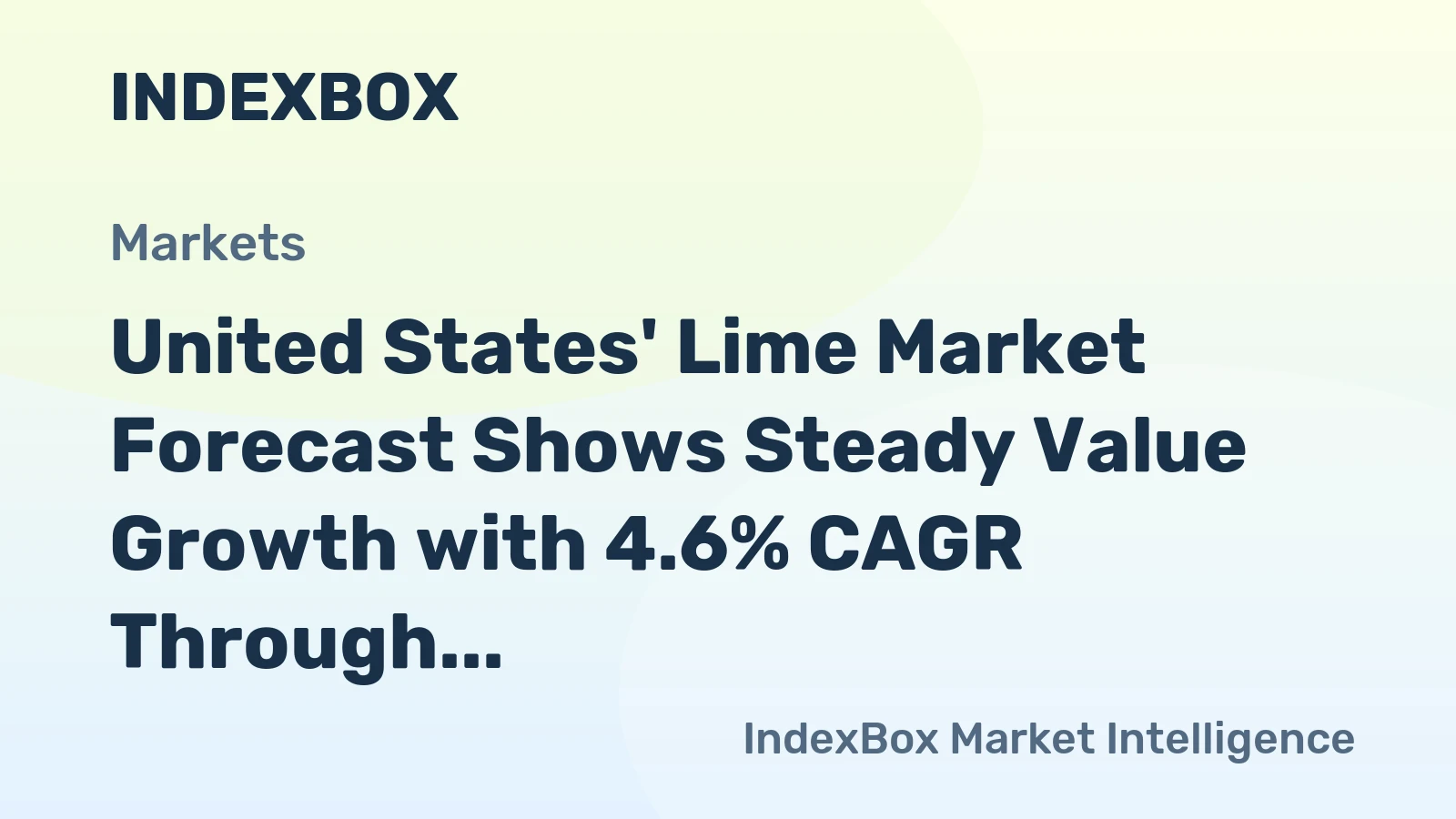 United States' Lime Market Forecast Shows Steady Value Growth with 4.6% CAGR Through 2035