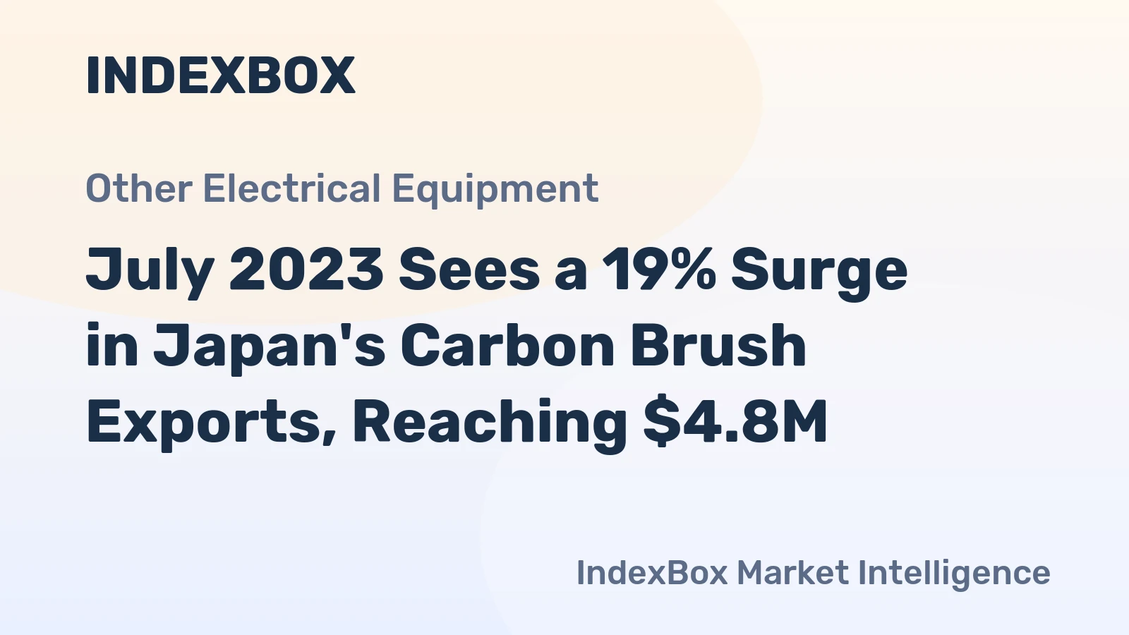 July 2023 Sees a 19% Surge in Japan's Carbon Brush Exports, Reaching $4.8M