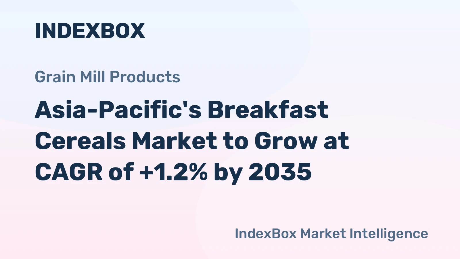 Asia-Pacific's Breakfast Cereals Market to Grow at CAGR of +1.2% by 2035
