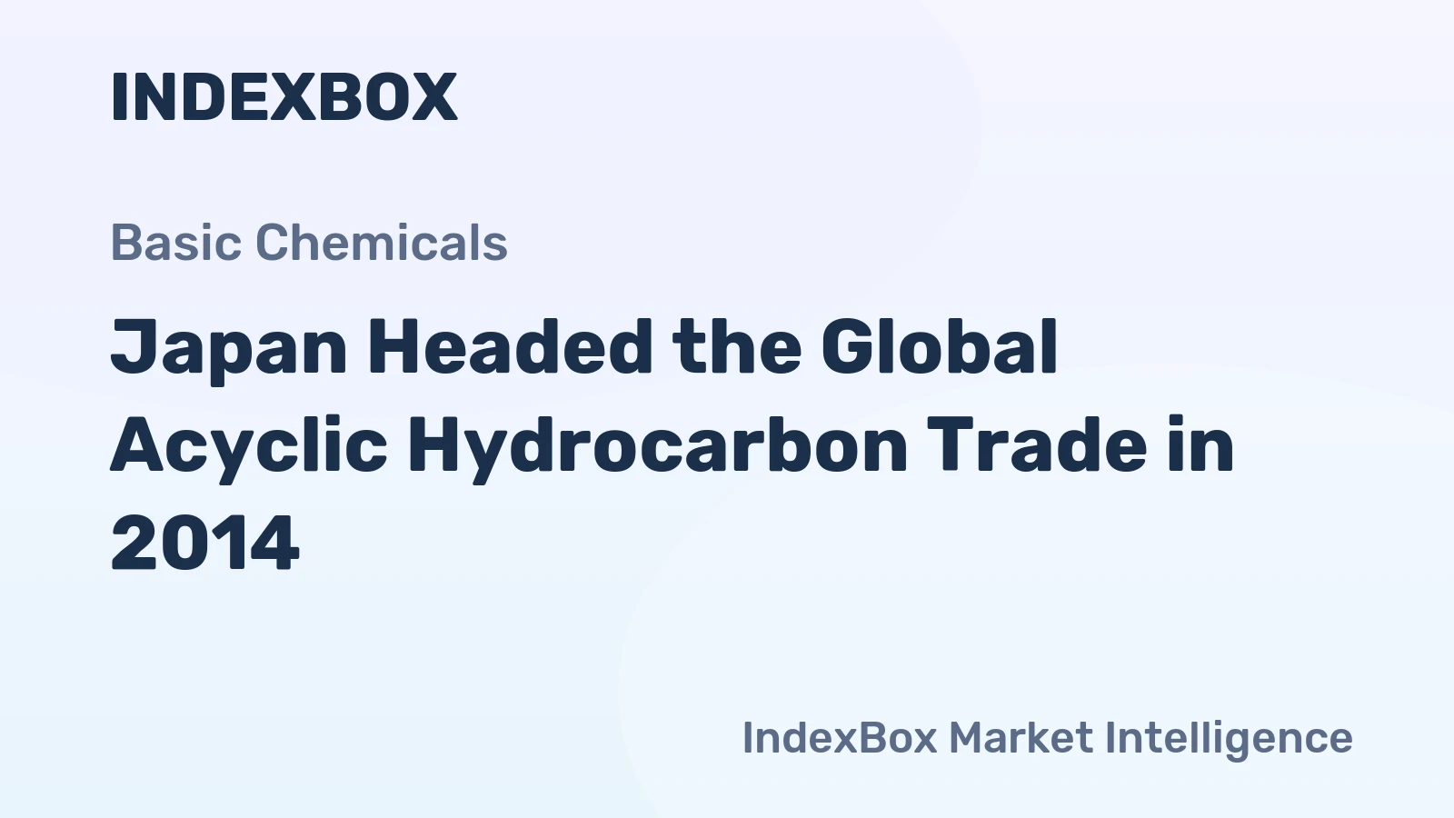 Japan Headed the Global Acyclic Hydrocarbon Trade in 2014